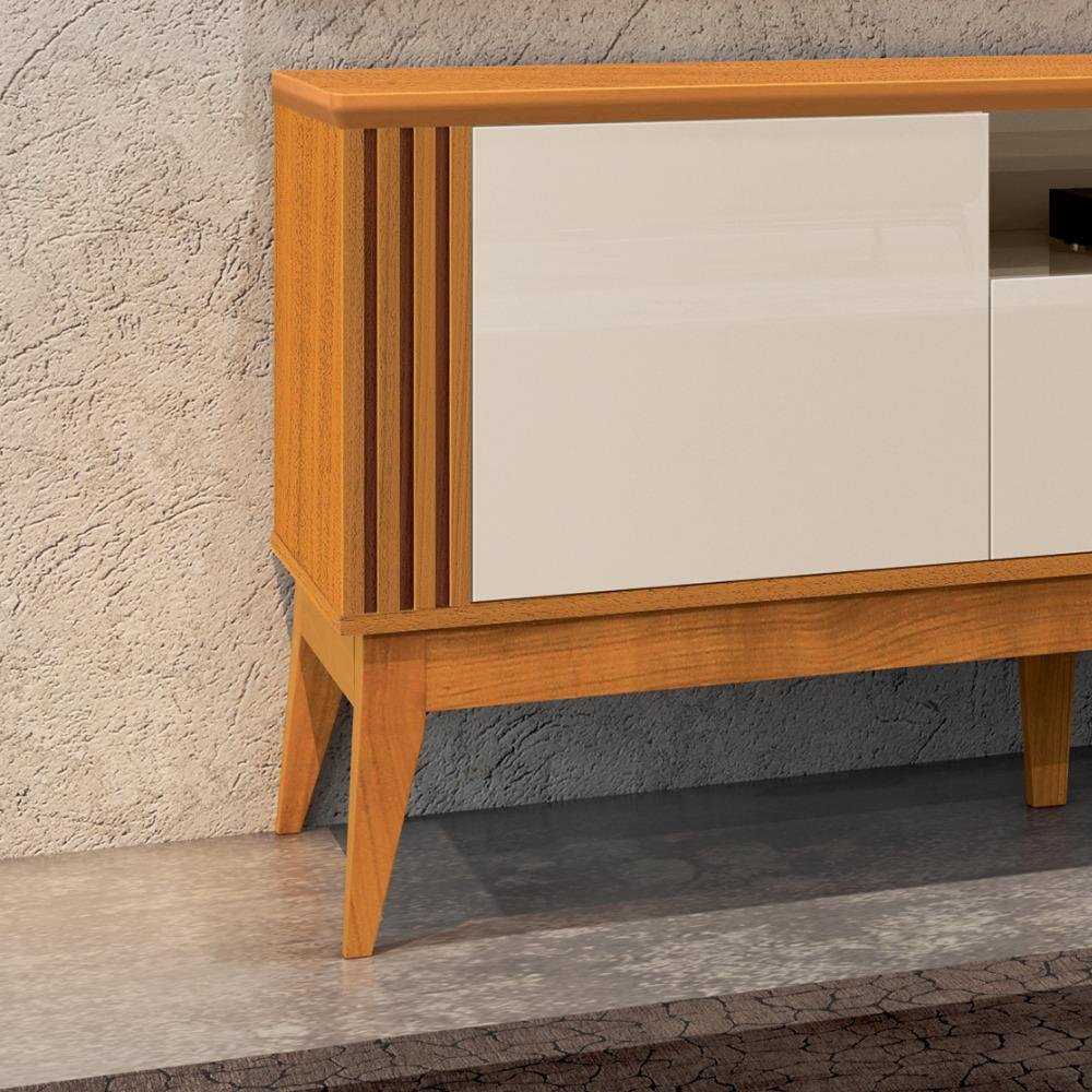 Rack com Painel Ripado para Tv até 75 Polegadas Munique 218cm | MadeiraMadeira