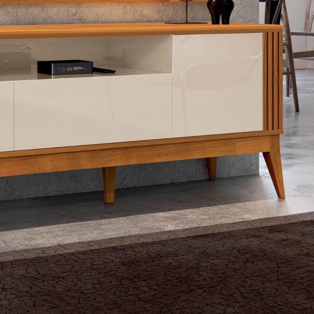 Rack com Painel Ripado para Tv até 75 Polegadas Munique 218cm | MadeiraMadeira