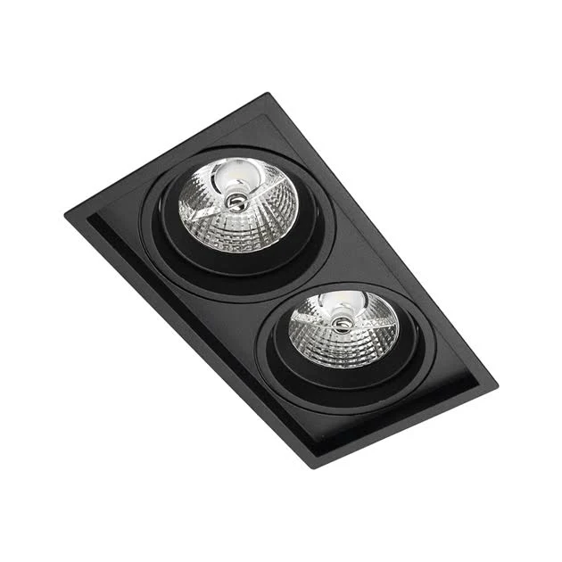 Spot Embutir Recuado Microborda Duplo Ar70 Preto - Interlight | MadeiraMadeira