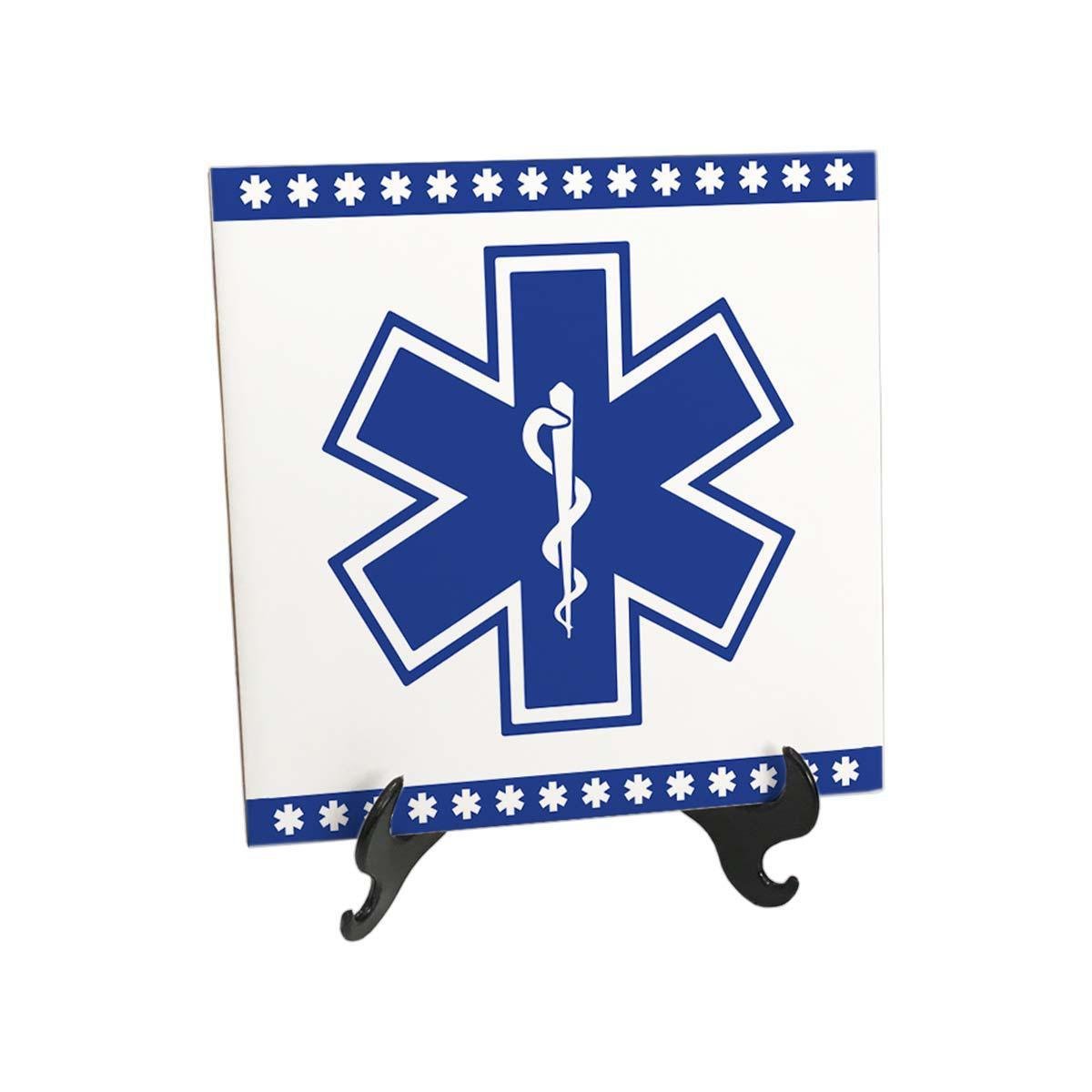 Quadro Azulejo Logo Socorrista Símbolo Resgate Emergência | MadeiraMadeira