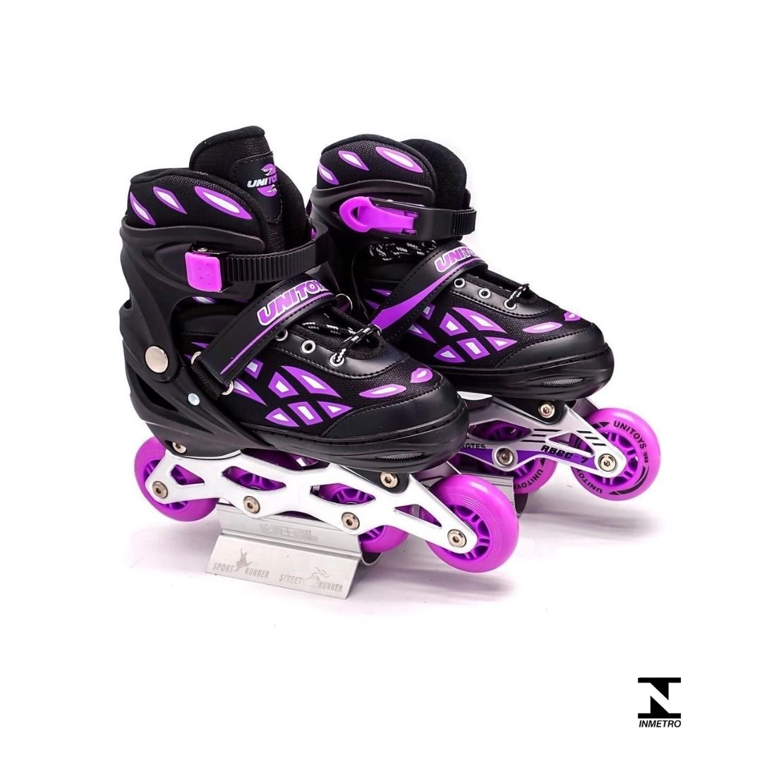 Patins Semi-profissional Roxo Ajustável do 37 Ao 40 - Unitoys ...