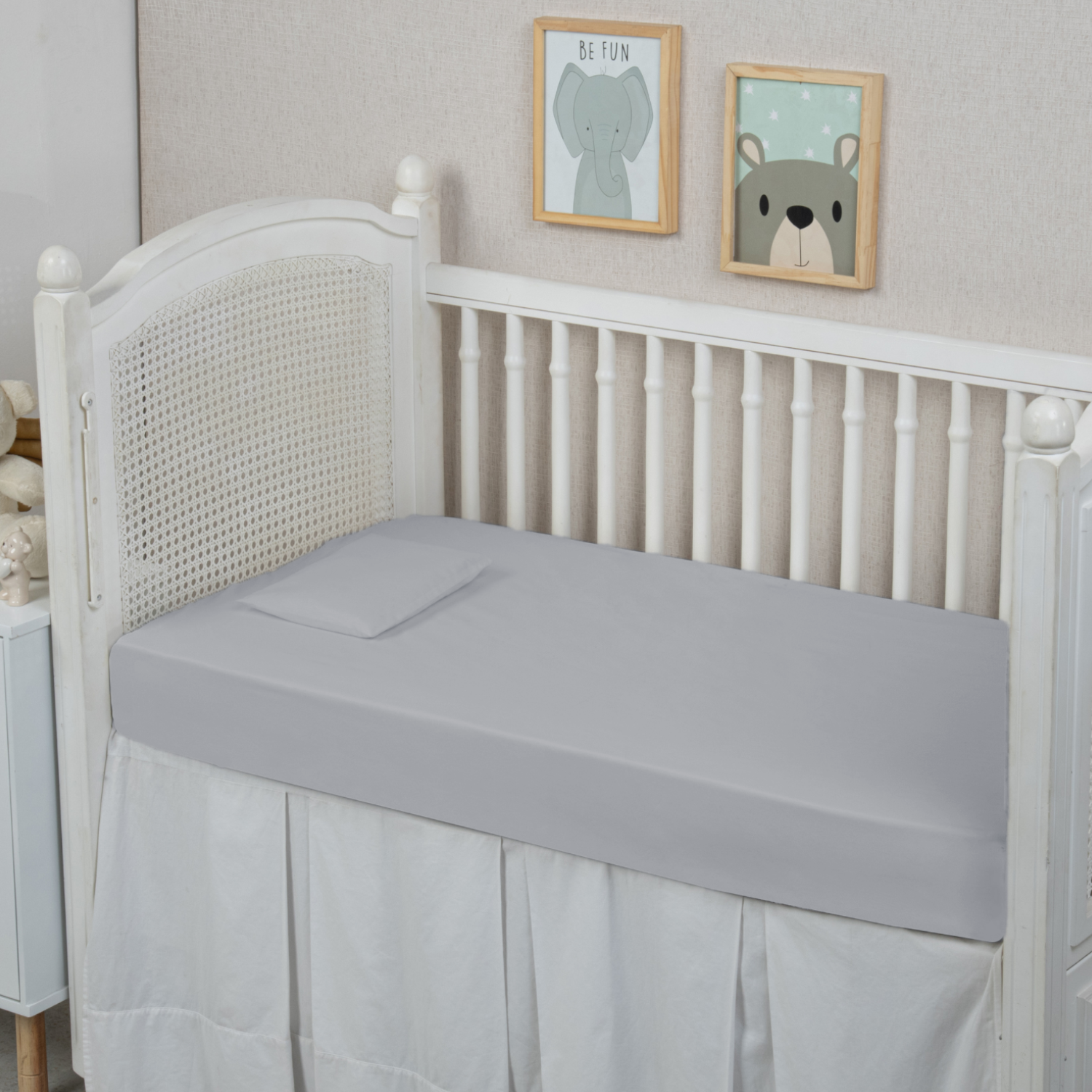 Par de Fronhas para Berço Bebê Toque Macio Percal 300 Fios Algodão 2 ...