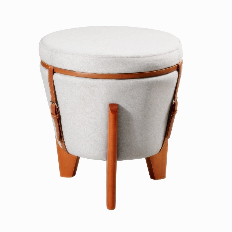 Puff Flex Zeus Linho Prata | MadeiraMadeira