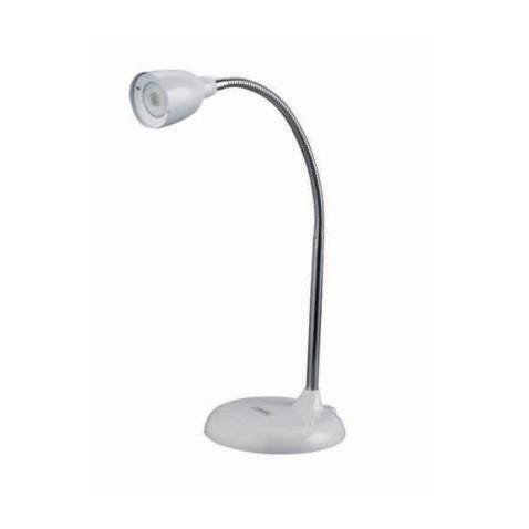 Abajur Desk Plást Abs Branco C/Flexível Cromo LED Treelux Smd 5W 6.500K ...