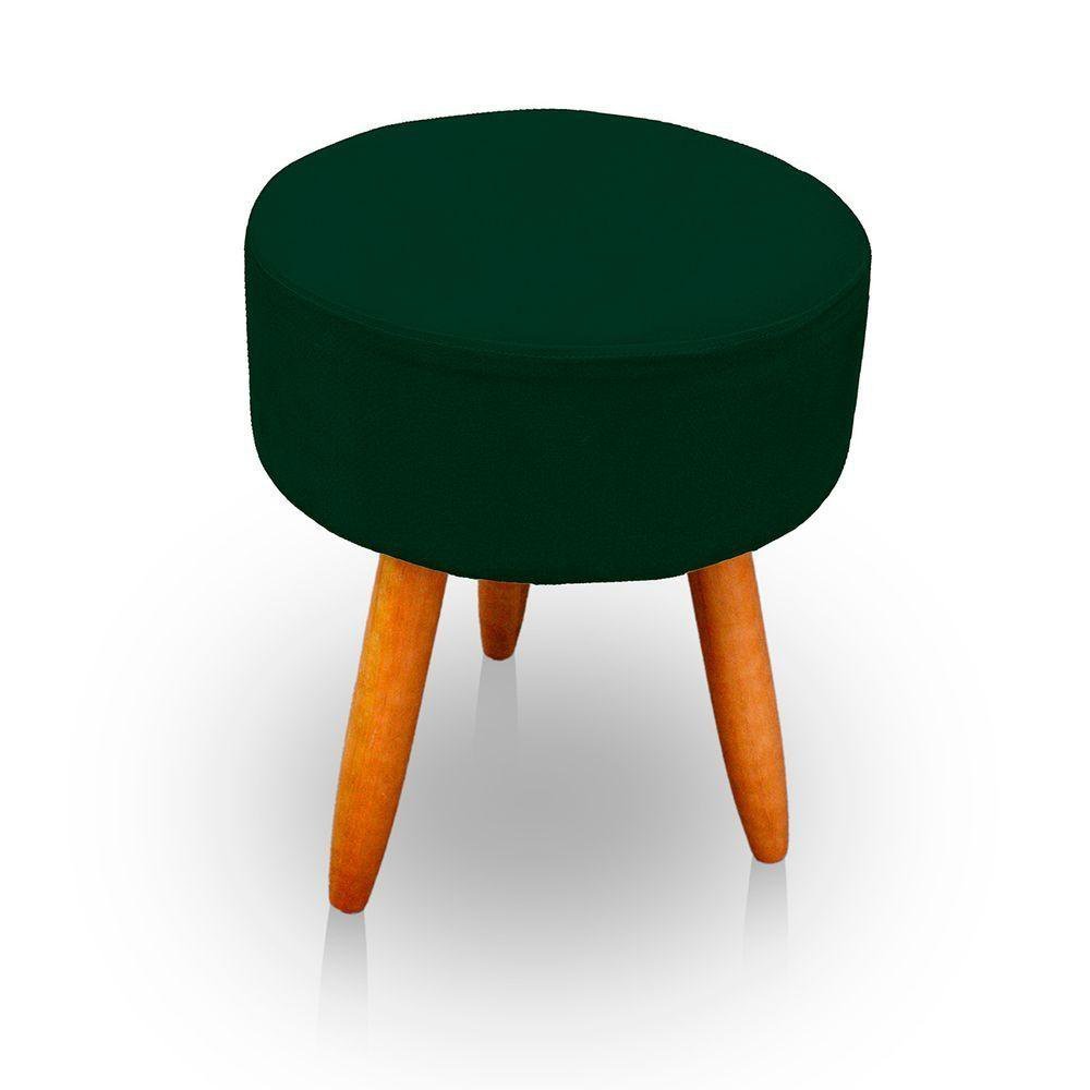 Puff Redondo Suede Cor Verde | MadeiraMadeira