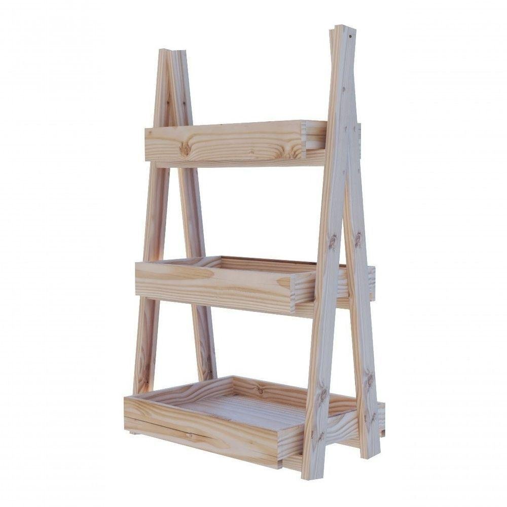 Móvel Rústico Madeira Pinus Organizador Multiuso Vasos | MadeiraMadeira