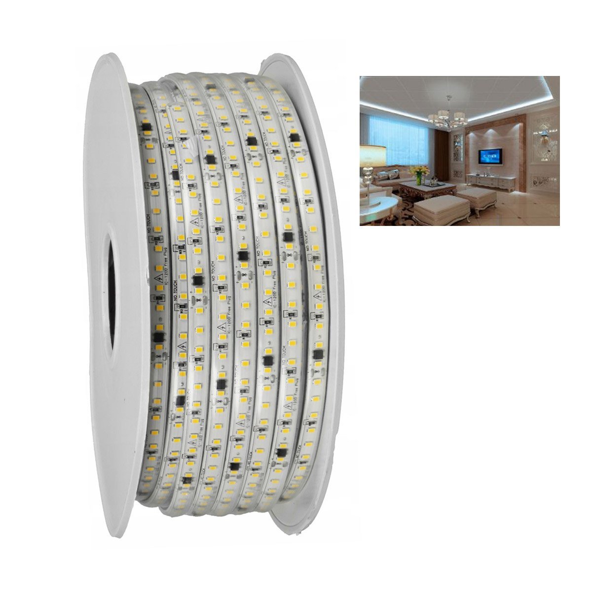 Fita de Led Smd 6500k 100 Metros 127v Fita Dupla Face Conector Perfil ...