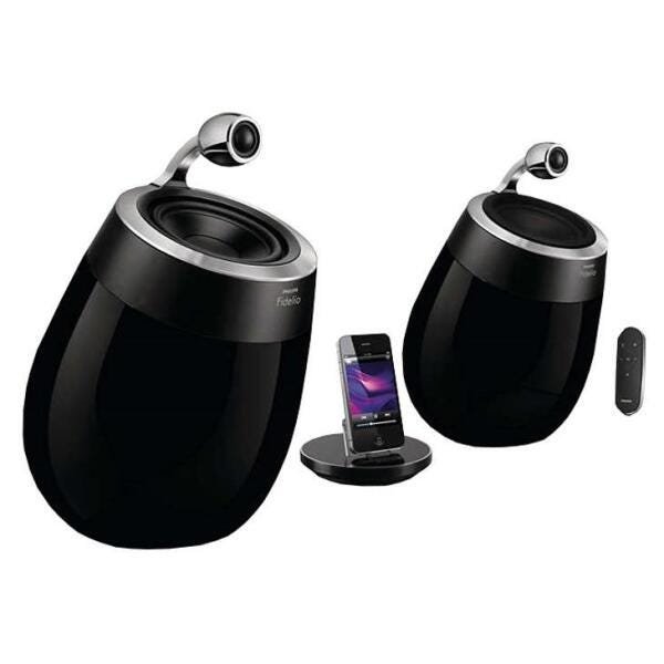 Caixas de Som Acústicas Philips com Dock, Preto - Ds9800W/10 ...