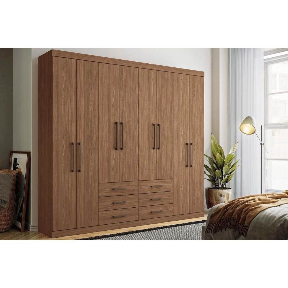 Guarda Roupa Casal 8 Portas e 6 Gavetas 8.6 Master Jatoba - Santos ...