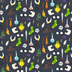 Papel de Parede Harry Potter com diferentes elementos mágicos para ...