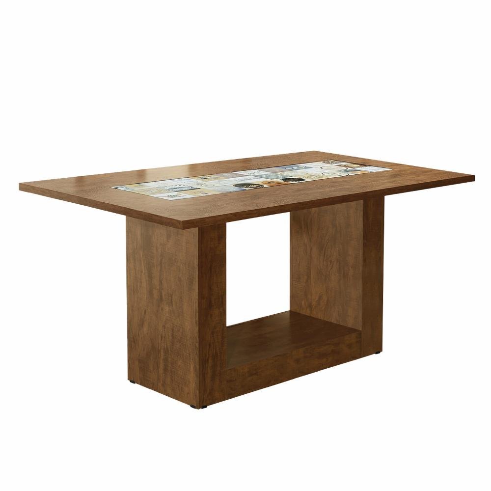 Mesa Para Sala De Jantar Canela Rústico Suiça Art Panta 160 X 90 com ...