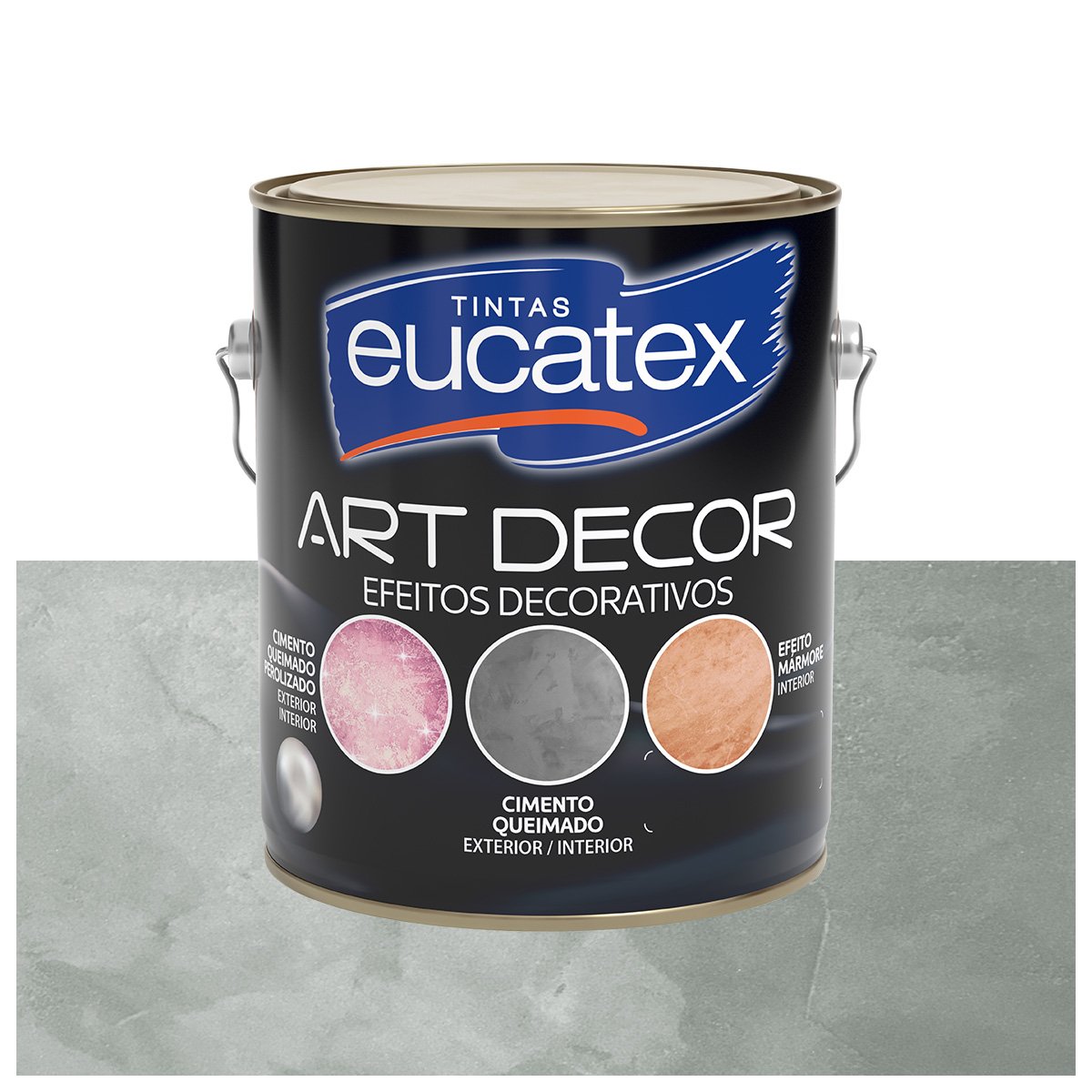 Tinta Art Decor Efeitos Decorativos Cimento Queimado Perolizado 3,7kg ...
