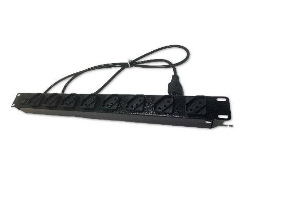 FILTRO DE LINHA REGUA RACK 5008 COM 8 TOMADAS 1,50 METROS METAL ...