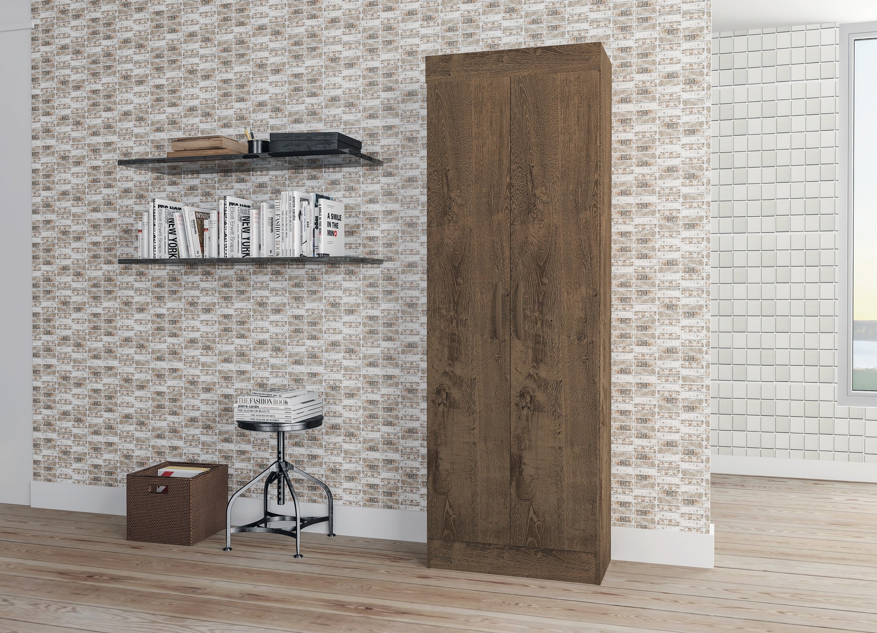 Sapateira Multiuso 2 Portas Uruguay 0184R Mocaccino Rustico Atualle ...