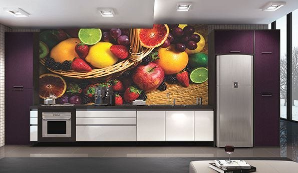 Papel De Parede Para Cozinha 0005 - Sobmedida: m² | MadeiraMadeira