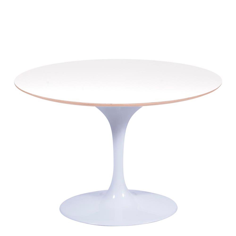 Mesa Saarinen Oval Fórmica Branca 198x122cm - Base Branca | MadeiraMadeira