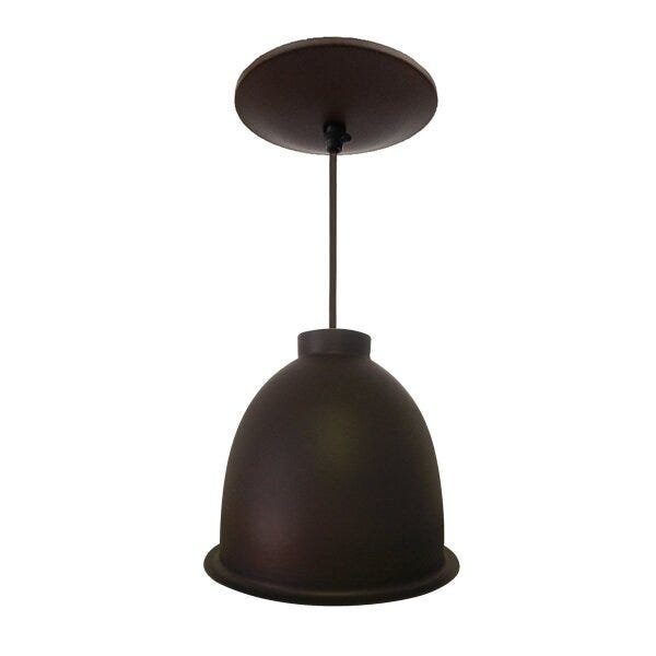 Lustre Pendente Totem Marrom 01 Lâmpada E27(Aluminio) | MadeiraMadeira