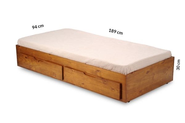 Cama Box Auxiliar com 2 Gavetas D'Madera | MadeiraMadeira