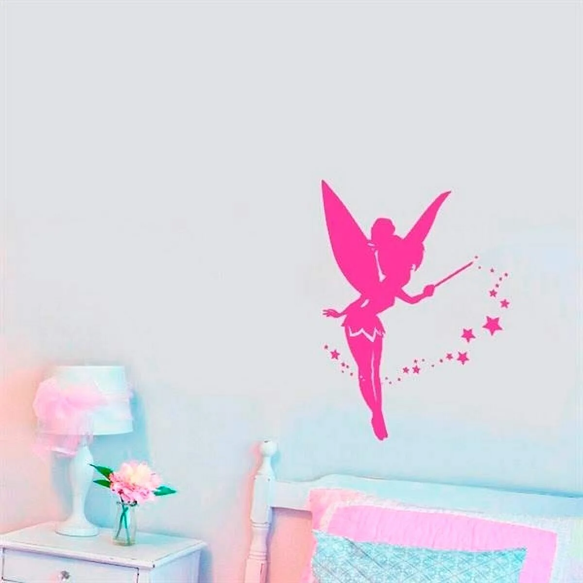 Adesivo de Parede Infantil Fadinha Mod. 9-Extra Grande 100x133cm ...