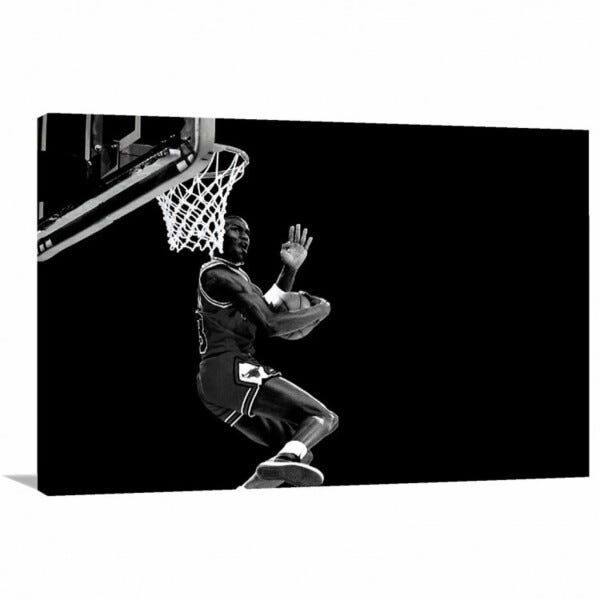 Quadro Michael Jordan Basquete decorativo - Tela em Tecido | MadeiraMadeira