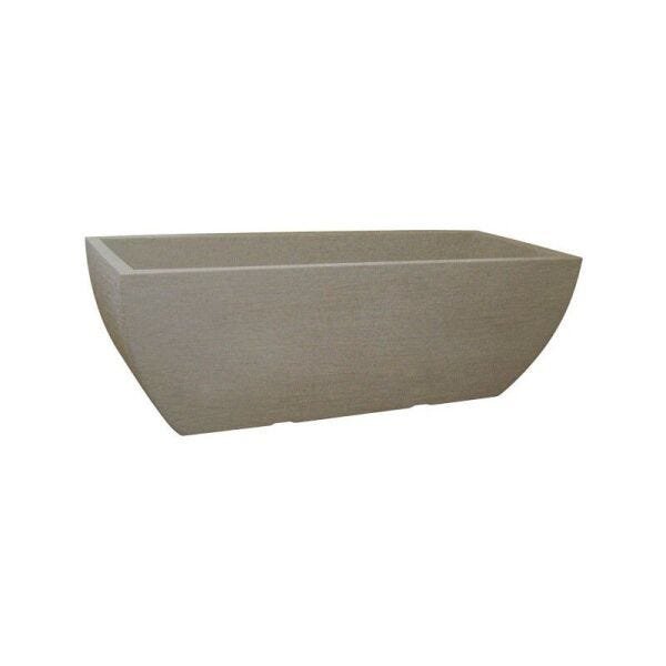 Vaso Floreira Quadrada Moderna em Polietileno Cor Mármore - Japi | MadeiraMadeira