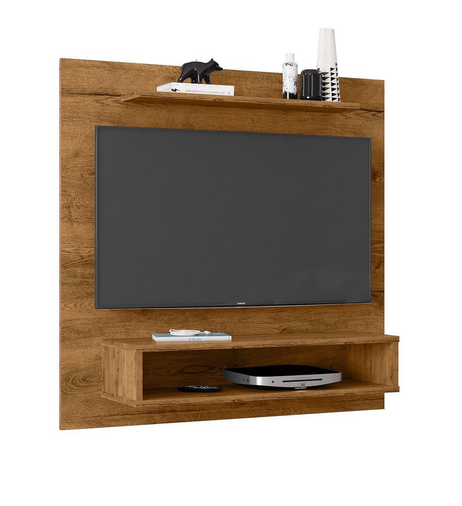 Painel TV 32 Polegadas Fit Nicho e Prateleira MDF - beemóveis - Freijó ...