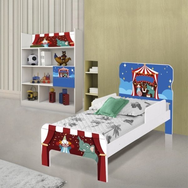 Quarto Infantil com Estante e Cama Circo | MadeiraMadeira