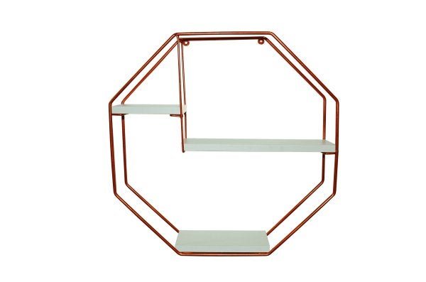 Nicho decorativo octógono luxo cobre | MadeiraMadeira