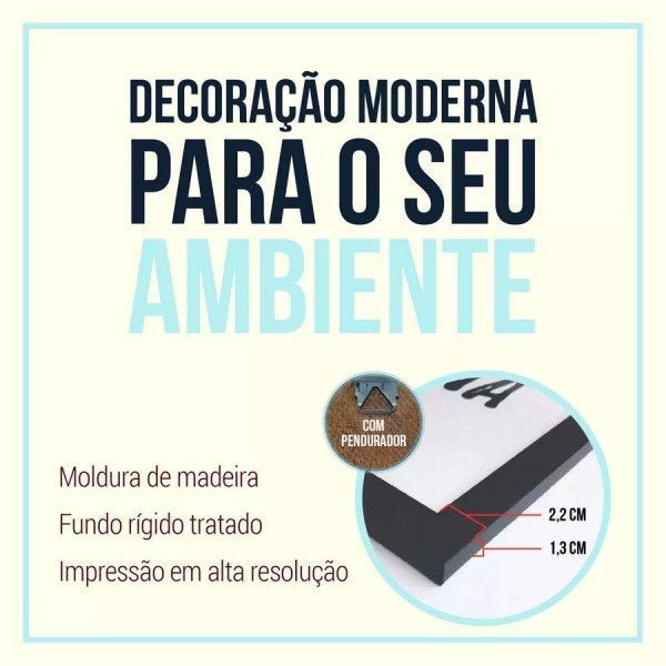 Placa quadro decoração gatinha de flor mascando chiclete | MadeiraMadeira
