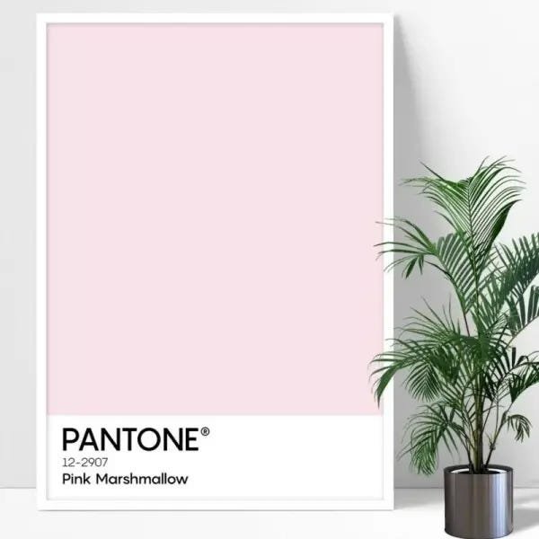 Quadros decorativo arte pantone rosa | MadeiraMadeira