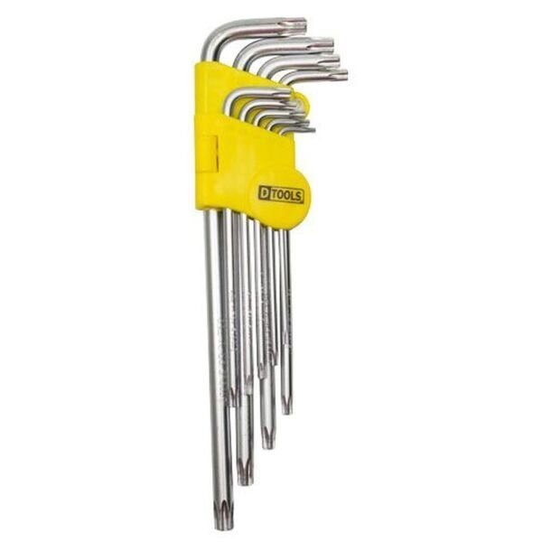 Jogo De Chave Allen Torx Longa com 9 Peças T10 À T50 Dtools ...