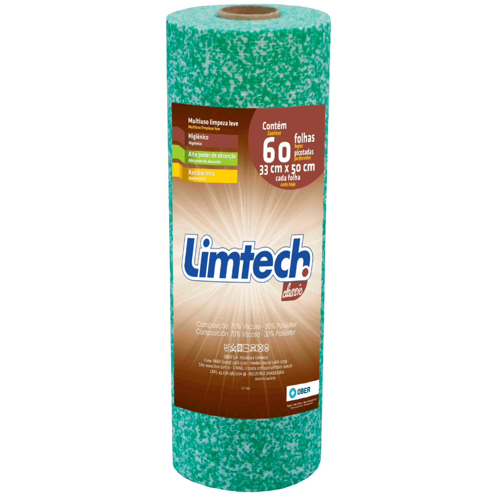 Pano Multiuso Limtech Wave 33cm X 30m - 60 Folhas 45g/m² - Verde ...