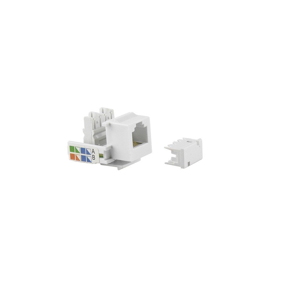 Conector Rj-11 Fêmea Keystone Cat.3 Branco | MadeiraMadeira