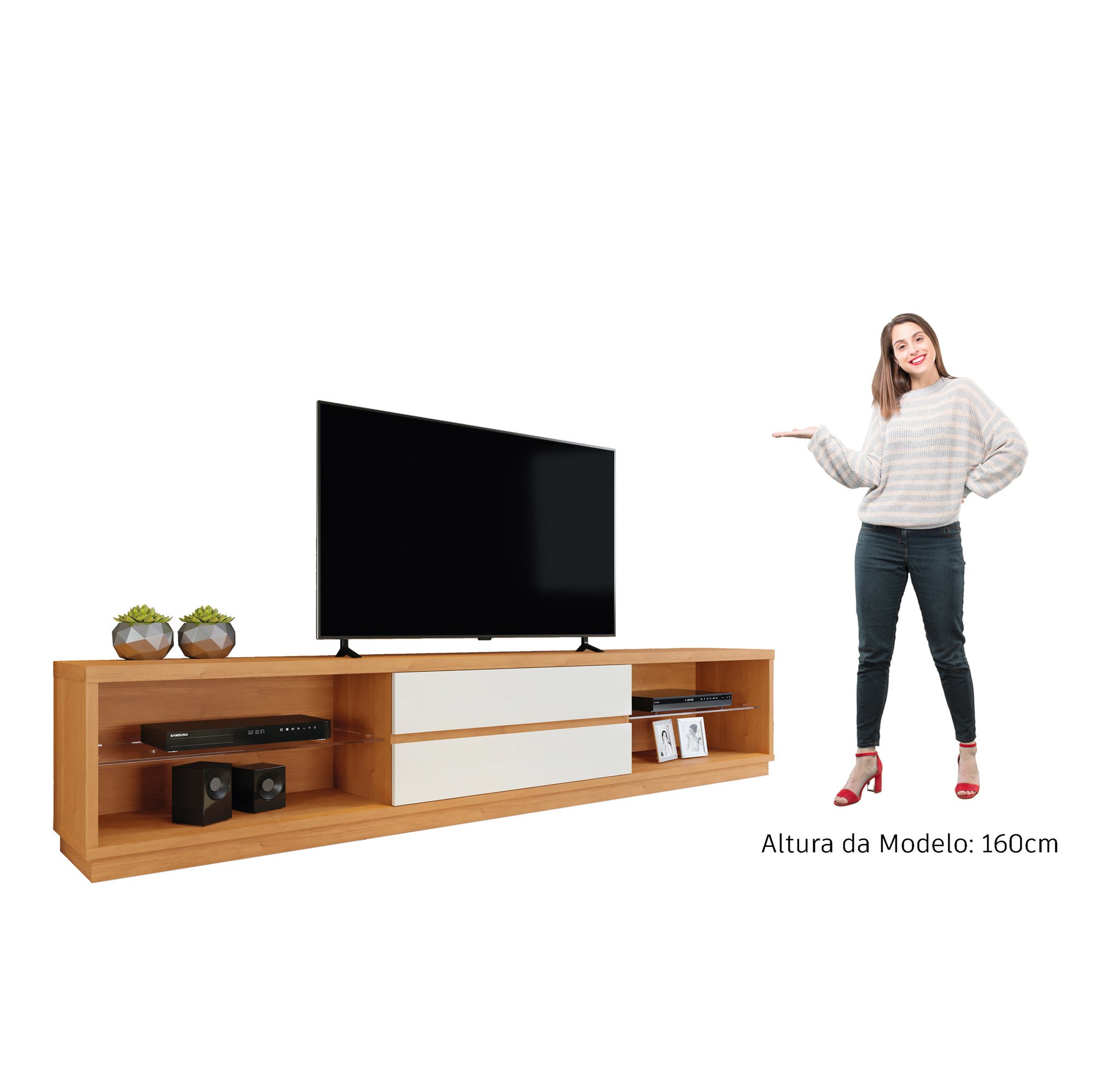 RACK ISTAMBUL PARA TV ATÉ 75 POLEGADAS: NATURALLE/OFF WHITE ...