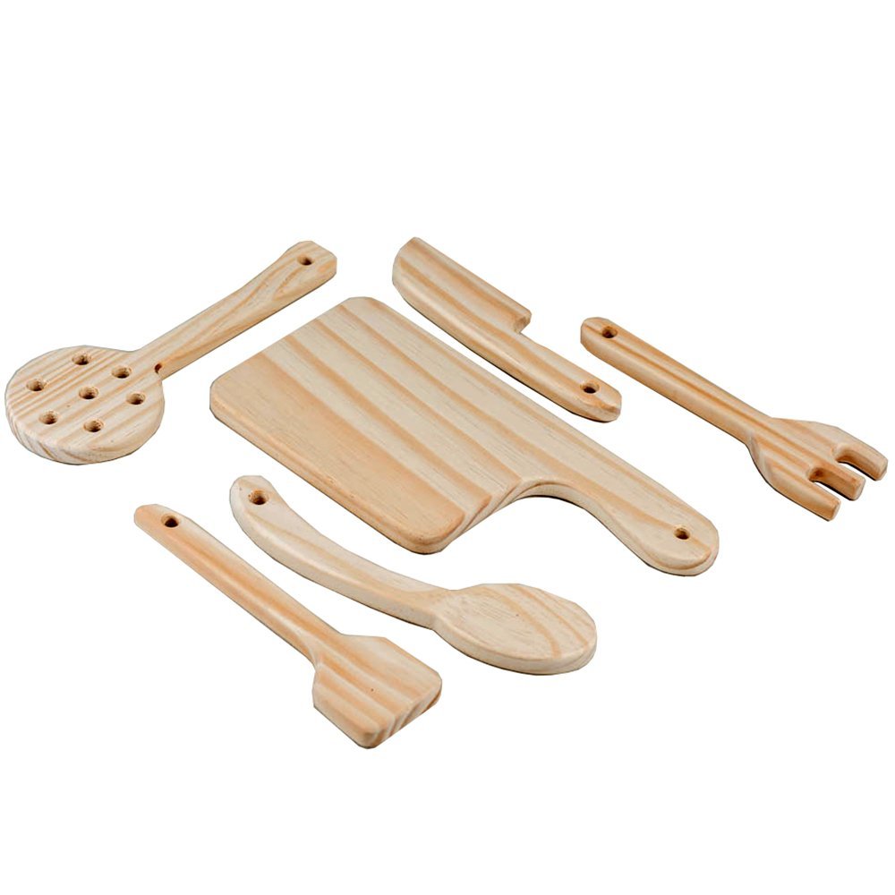Kit Cozinha Infantil em Madeira - F032 - Olly Toys | MadeiraMadeira