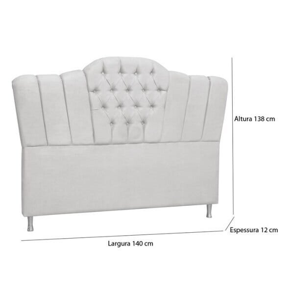 Cabeceira Box Casal Nova Zafira 140 CM Tca 53 PF Móveis | MadeiraMadeira