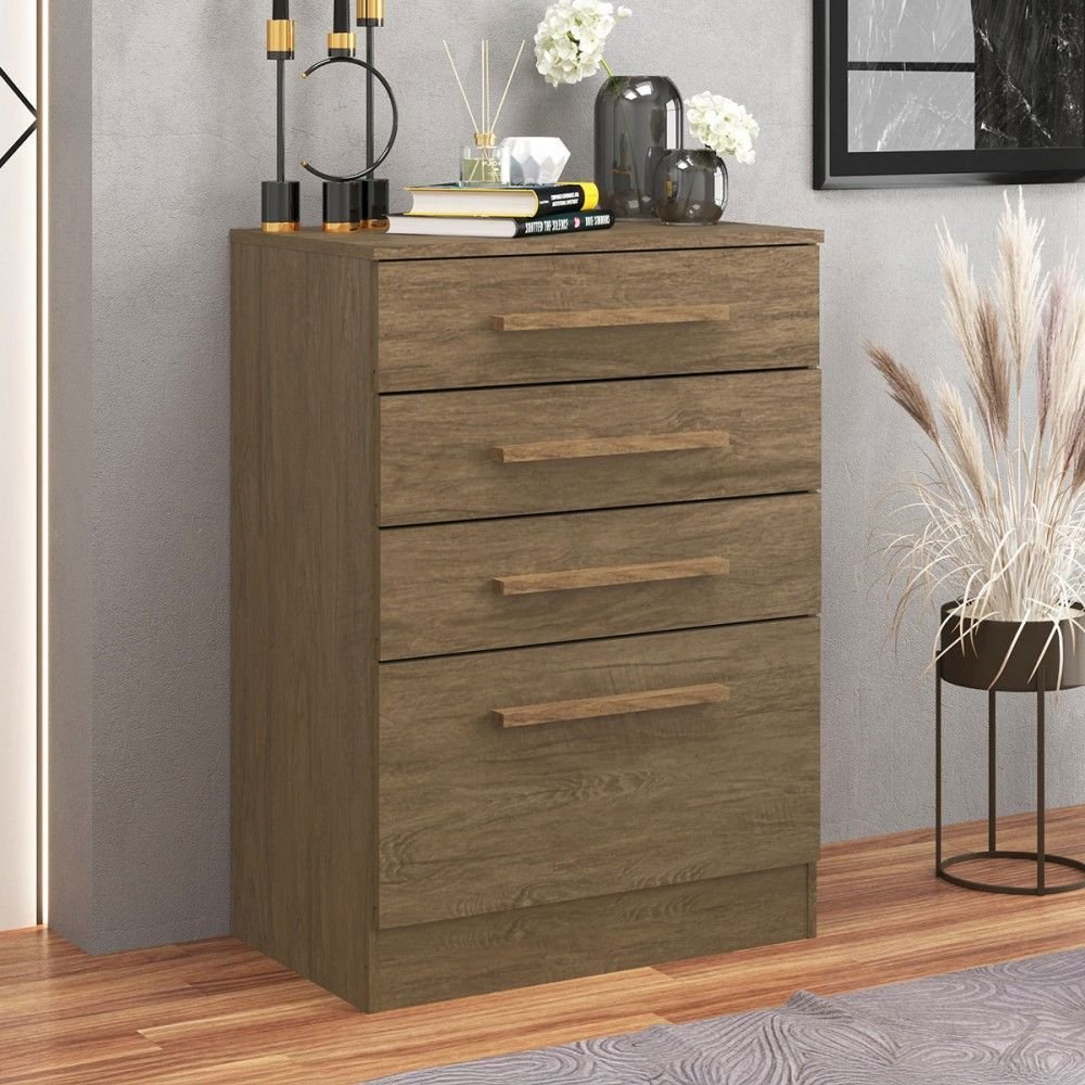 Cômoda 4 Gavetas Cm1043 Wood - Decibal | MadeiraMadeira
