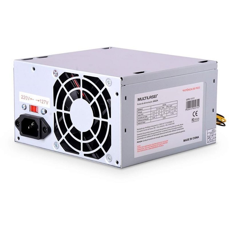 Fonte de Alimentação Atx 200w Fan 8 Cm | MadeiraMadeira