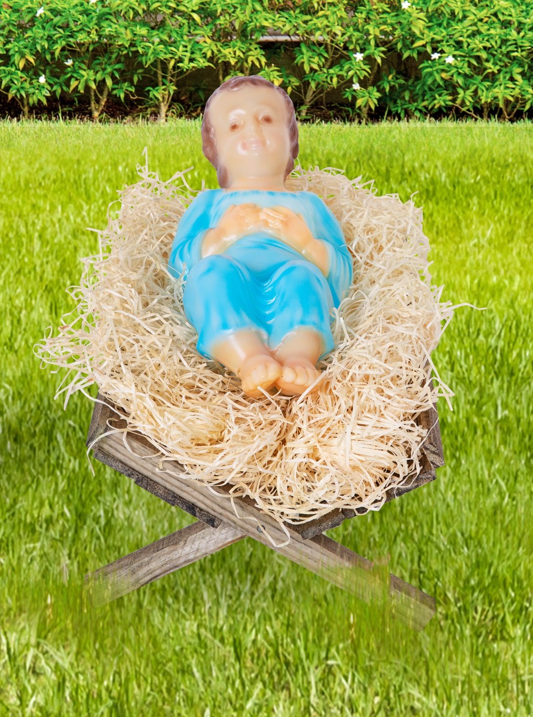 Menino Jesus Colorido Presépio Natal Luz Iluminado | MadeiraMadeira