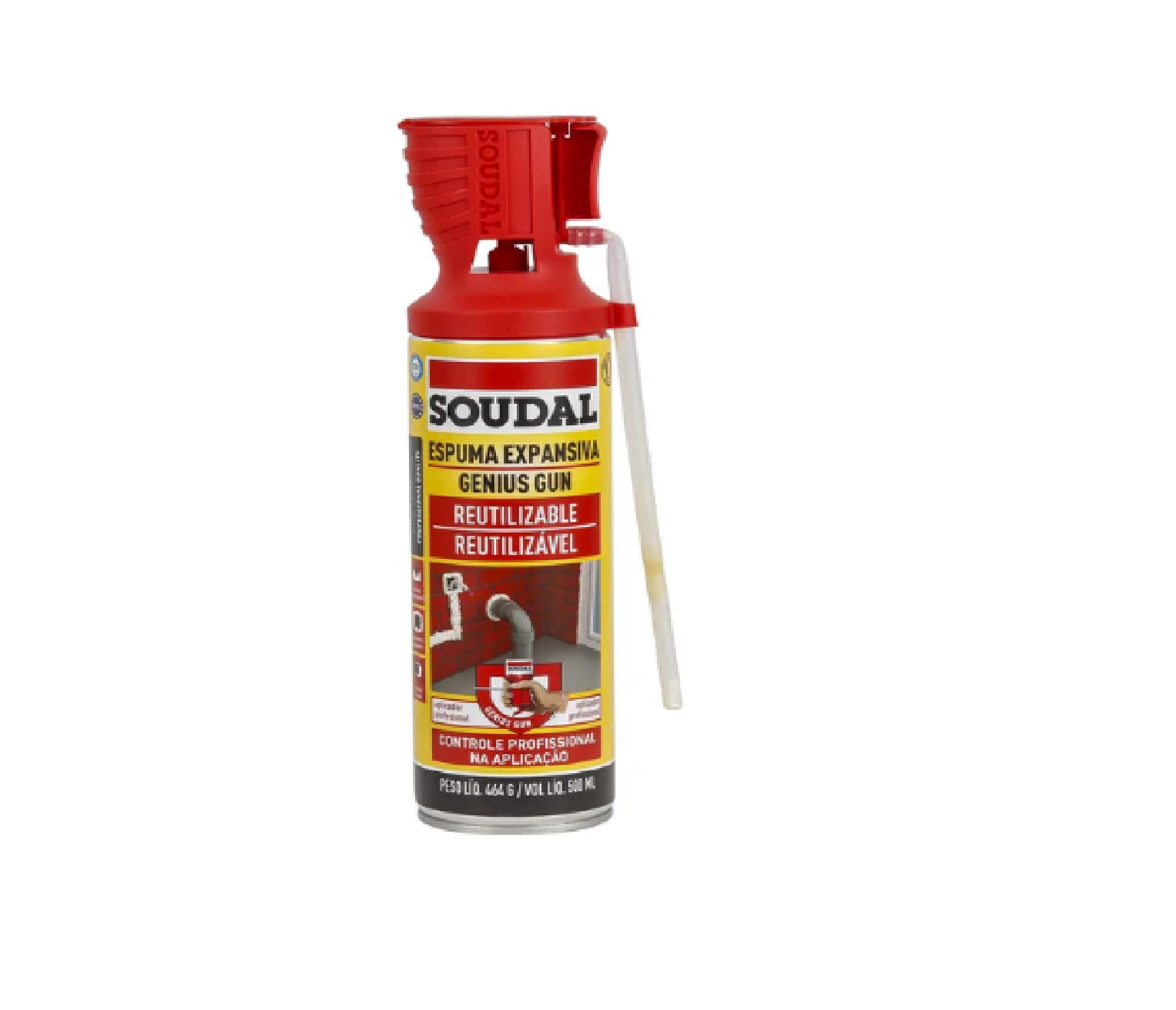 Espuma Expansiva Reutilizável 500ml Soudal | MadeiraMadeira
