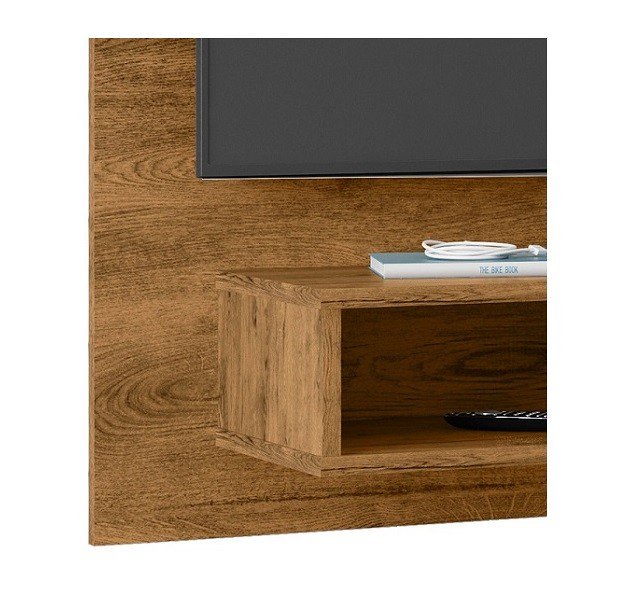 Painel TV 32 Polegadas Fit Nicho e Prateleira MDF - beemóveis - Freijó ...