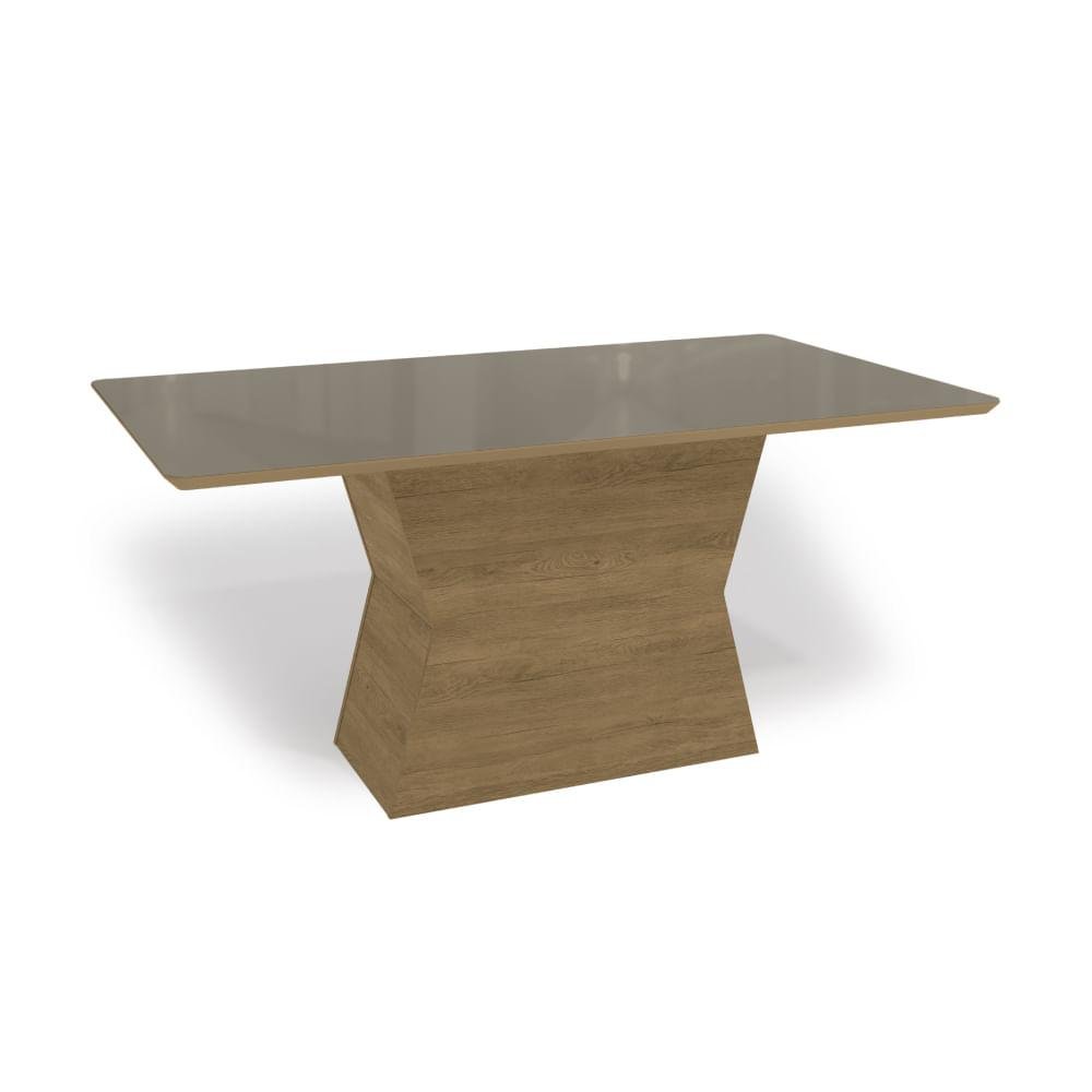 Mesa de Jantar Retangular com Tampo MDF/Vidro 160 cm - Freij ...