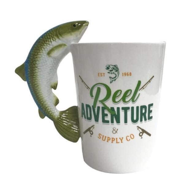 Caneca Fish em Porcelana - 350ml | MadeiraMadeira