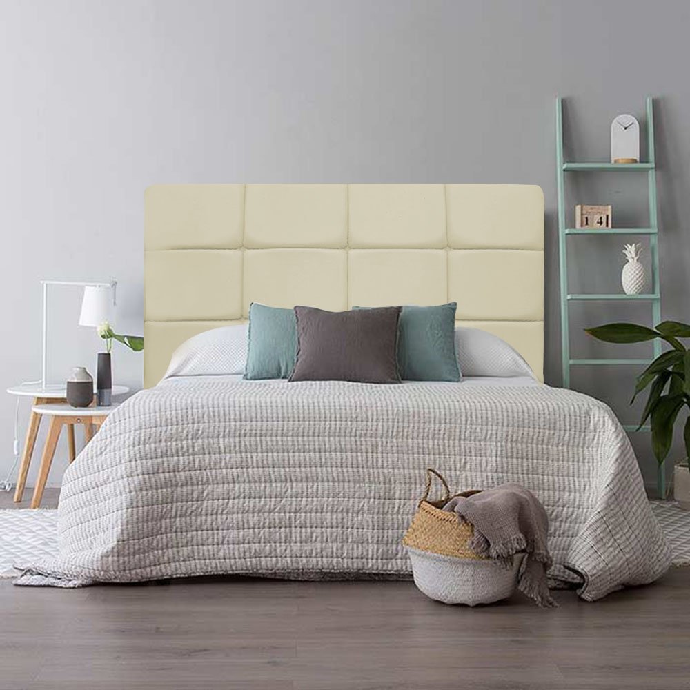 Cabeceira Solteiro Box Estofada 90 Cm Toquio:Corino bege | MadeiraMadeira