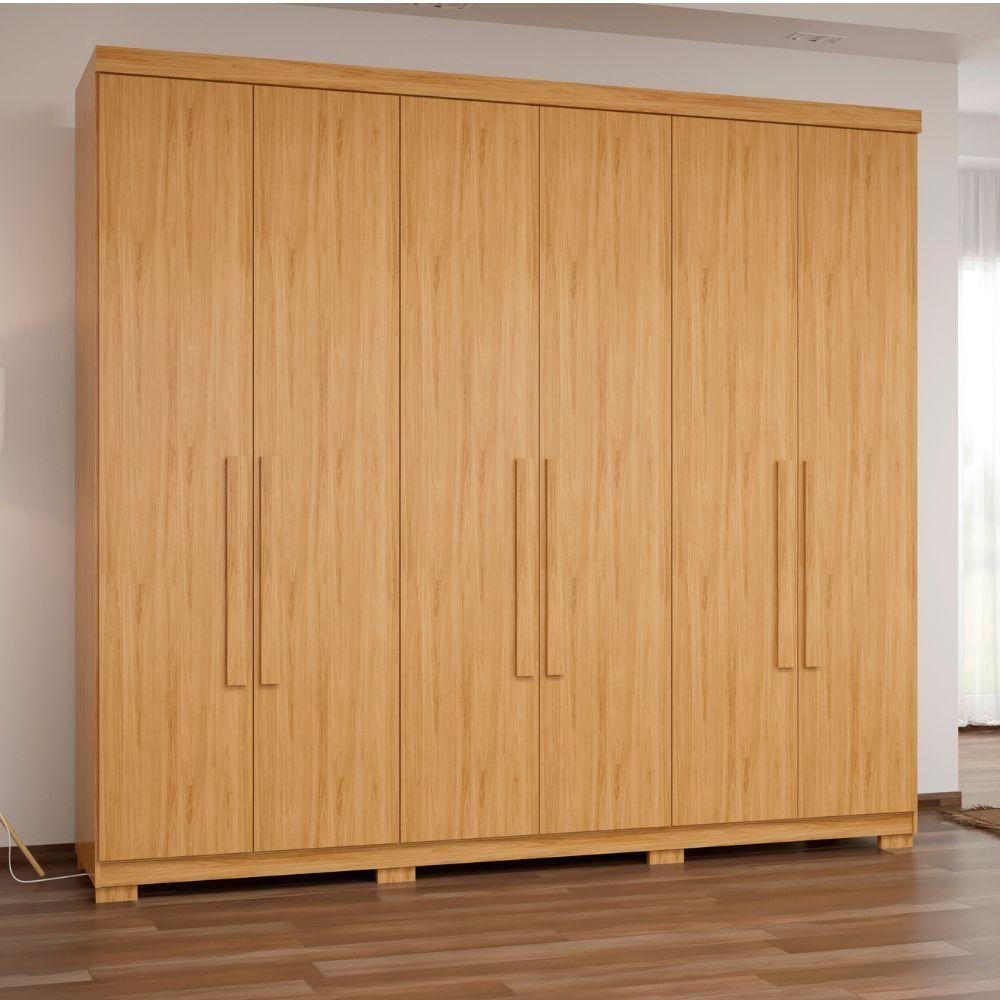 Guarda Roupa de Casal 100% Mdf Shop Jm 6 Portas Com6 Gavetas Internas ...