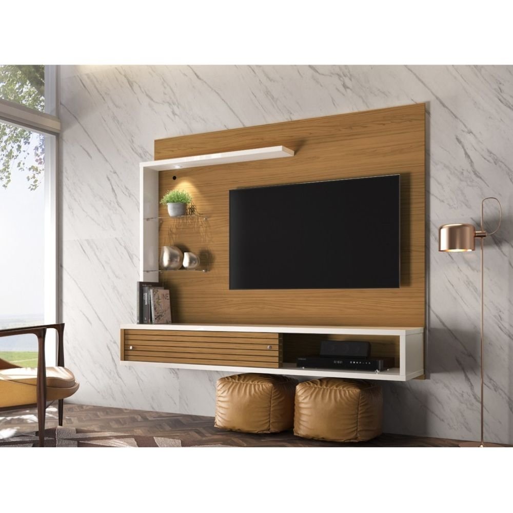Rack Para TV 65 Polegadas 2 Portas Frizz Naturale Off White ...