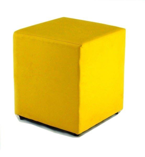 Puff Pufe Quadrado Sala Quarto Decoração Cor: Amarelo - Atelier Sopuffs ...