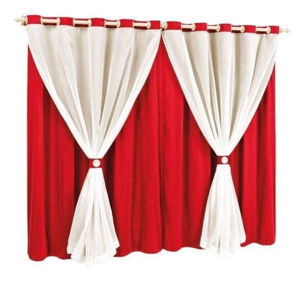 Cortina Para Igreja 2,00 X 1,70 Metros Malha Em Gel Com Voal Para Varao ...