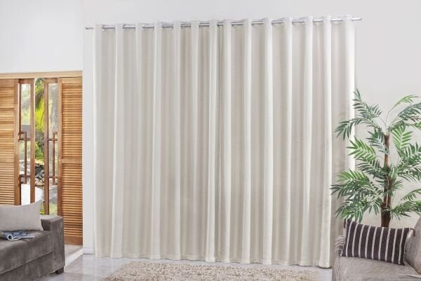 Cortina Blackout em Linho Corta 100% A Luz para Sala de Jantar Luxo ...
