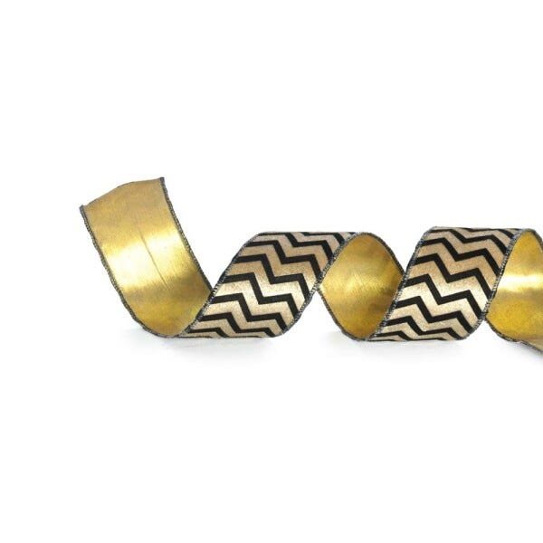 Fita De Natal Estampado Bege/Preta 6,3Cm com 9,14M Preta | MadeiraMadeira